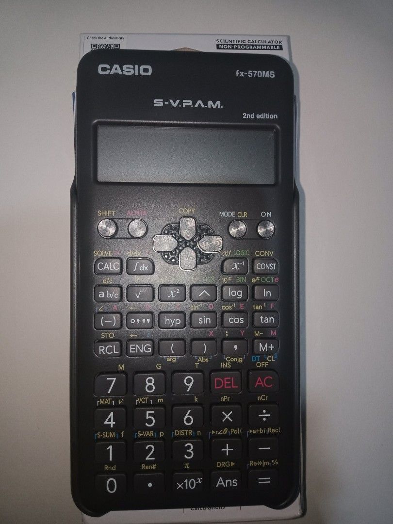 CASIO FX-570 MS 2ND EDITION, Hobbies & Toys, Stationary & Craft ...