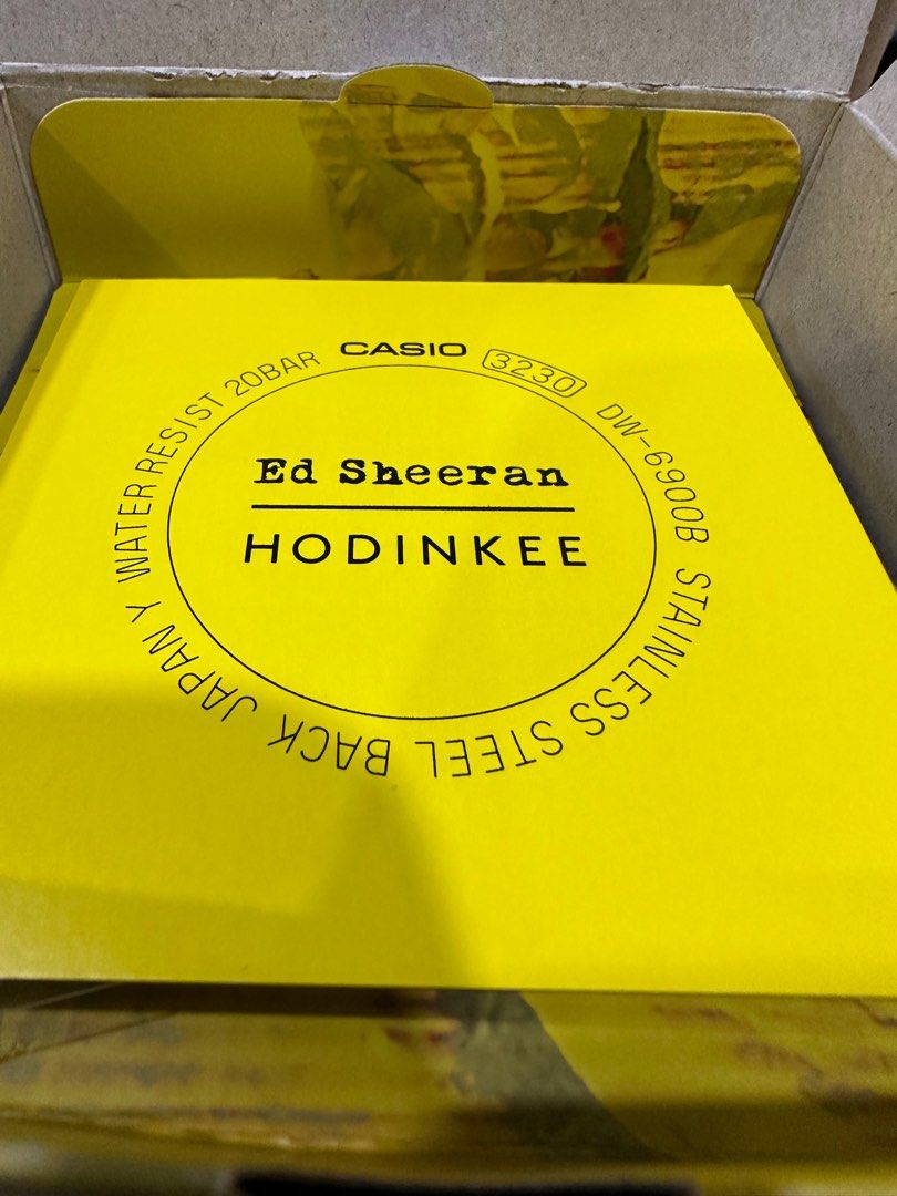 Casio G-Shock Ed Sheeran X Hodinkee Limited Edition, Men's Fashion ...