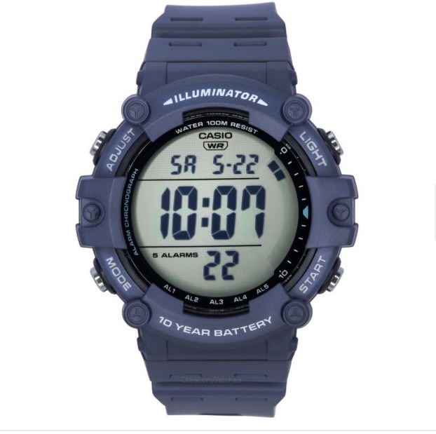Casio Illuminator AE-1500WH-2A Digital Quartz Watch AE1500WH-2A Denim ...