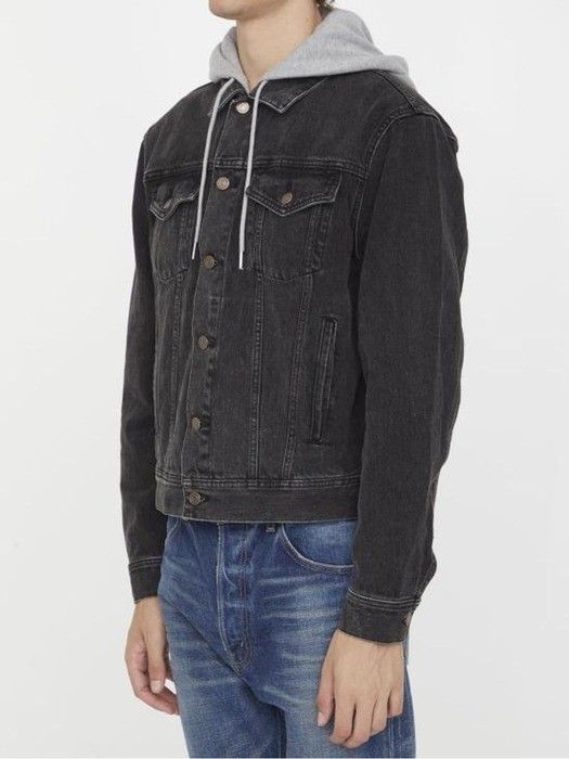 Celine FW23 Trucker Denim Jacket in Charcoal Wash (2023) 2Q472947F (Mid ...