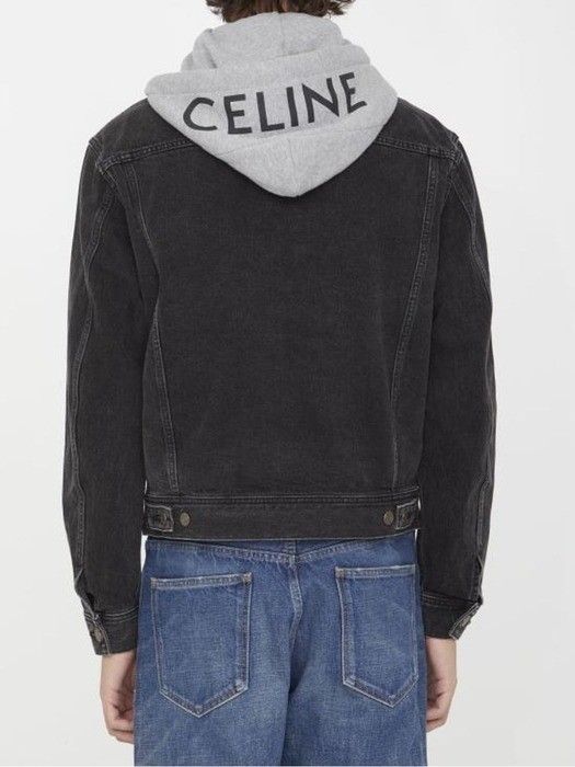 Celine FW23 Trucker Denim Jacket in Charcoal Wash (2023) 2Q472947F (Mid ...