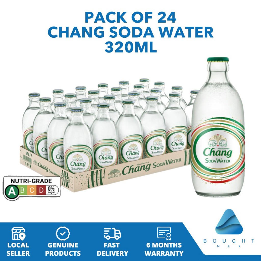 Chang Soda Water 325ml x 24 Bottles - Great Mixing With Fruit Juice & Alcohol | Thailand Import ...