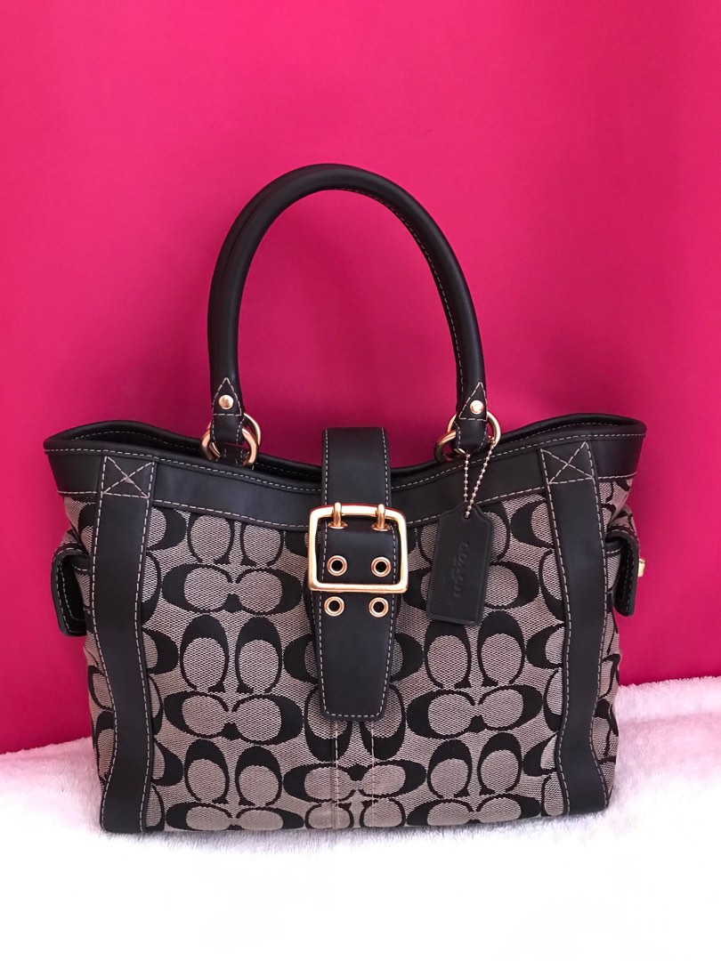 Coach Signature Handbag, Women's Fashion, Bags & Wallets, Clutches on ...