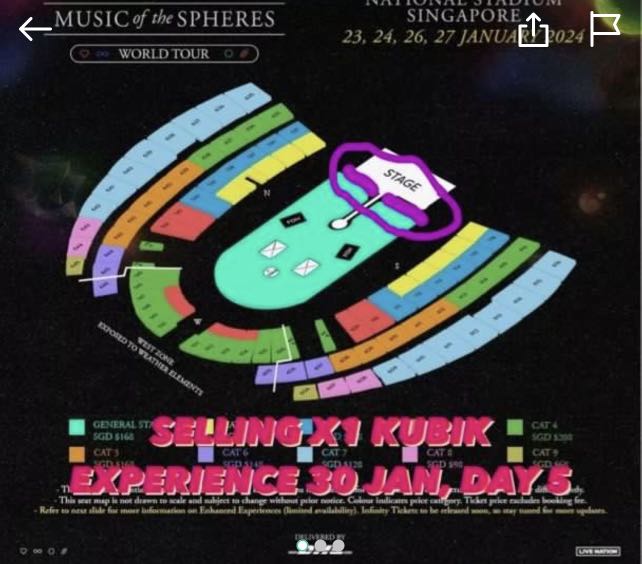 1x Coldplay - kubik experience 30th Jan, Tickets & Vouchers, Event ...