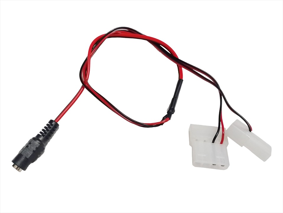 DC FEMALE POWER SUPPLY PLUG 12V 5.5x2.1mm to DUAL MOLEX IDE 2-PIN M/F ...