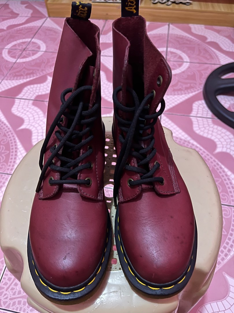 Dr Martens 1460 Cherry Red (Soft Leather), Women's Fashion, Footwear, Boots on Carousell