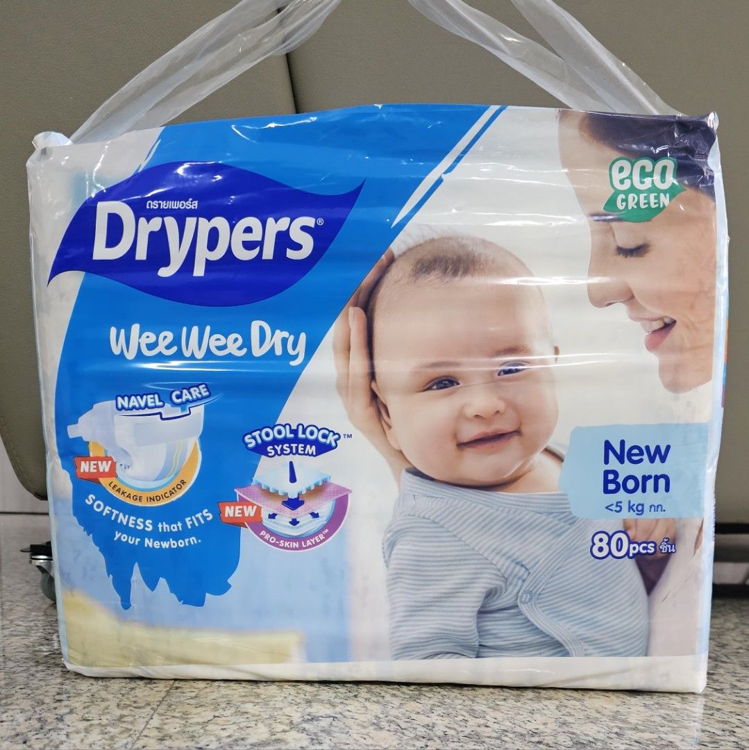 Drypers Wee Wee Dry Newborn, Babies & Kids, Bathing & Changing, Diapers ...