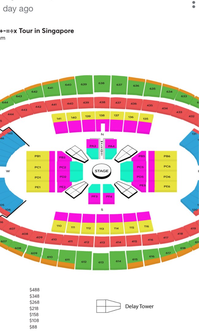 WTS CAT 2 Ed Sheeran Tickets , Tickets & Vouchers, Event Tickets on ...