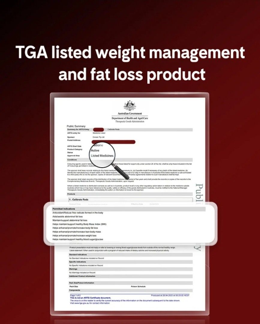 EIMELE - Calibrate Reds, Health & Nutrition, Health Supplements ...