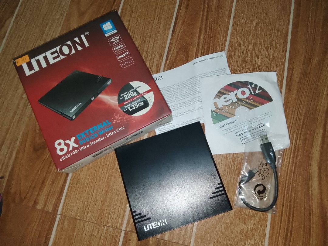 External DVD/CD Writer | LITEON (eBAU108-Ultra Slender), Hobbies & Toys ...