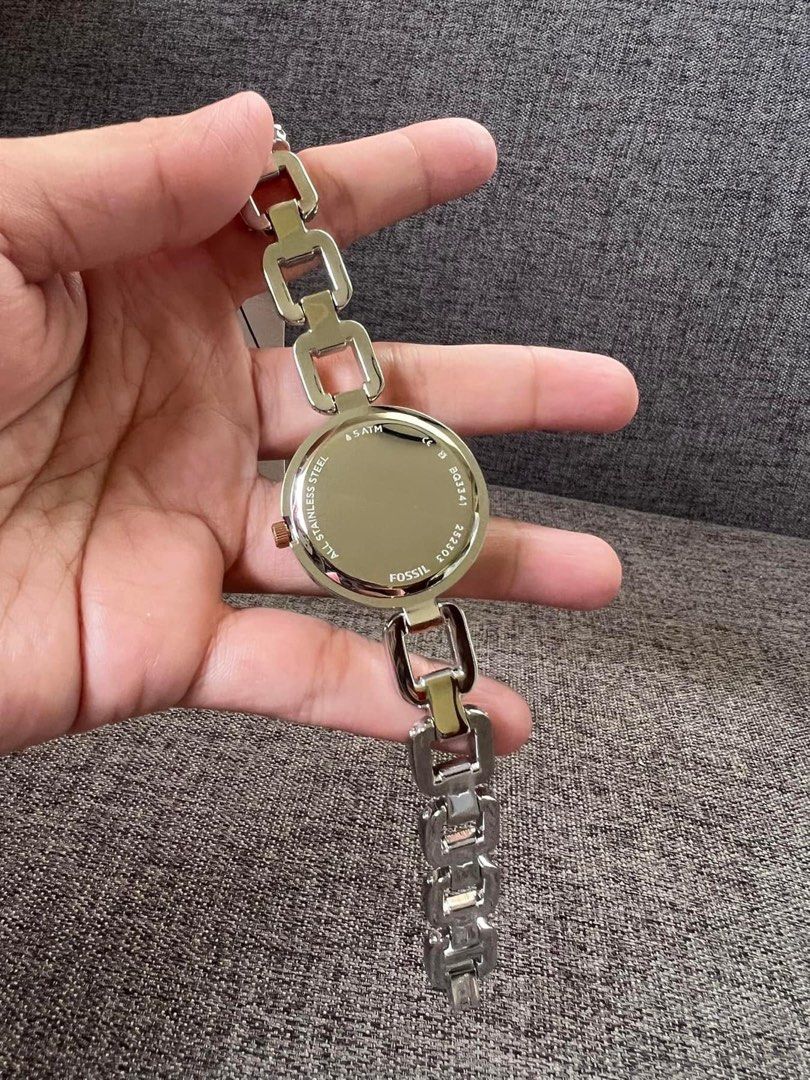 Fossil Kerrigan Three-Hand Two-Tone Stainless Steel Watch BQ3341, Women ...