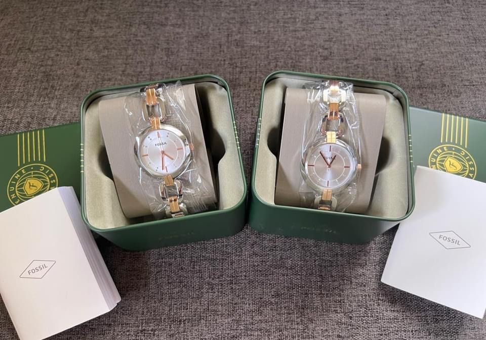 Fossil Kerrigan Three-Hand Two-Tone Stainless Steel Watch BQ3341, Women ...