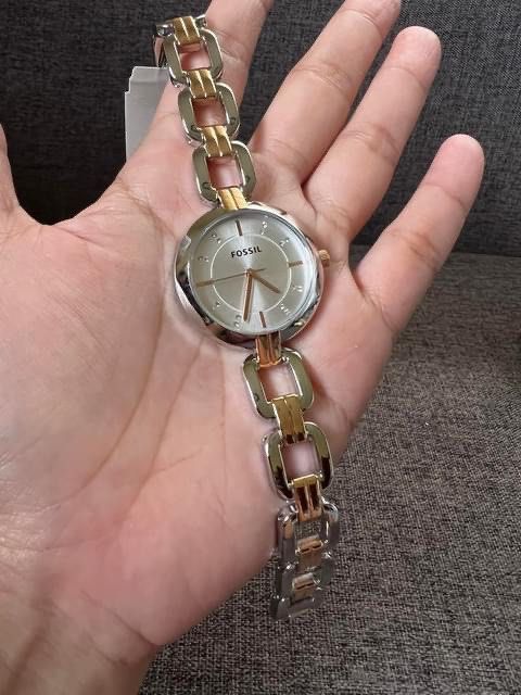 Fossil Kerrigan Three-Hand Two-Tone Stainless Steel Watch BQ3341, Women ...