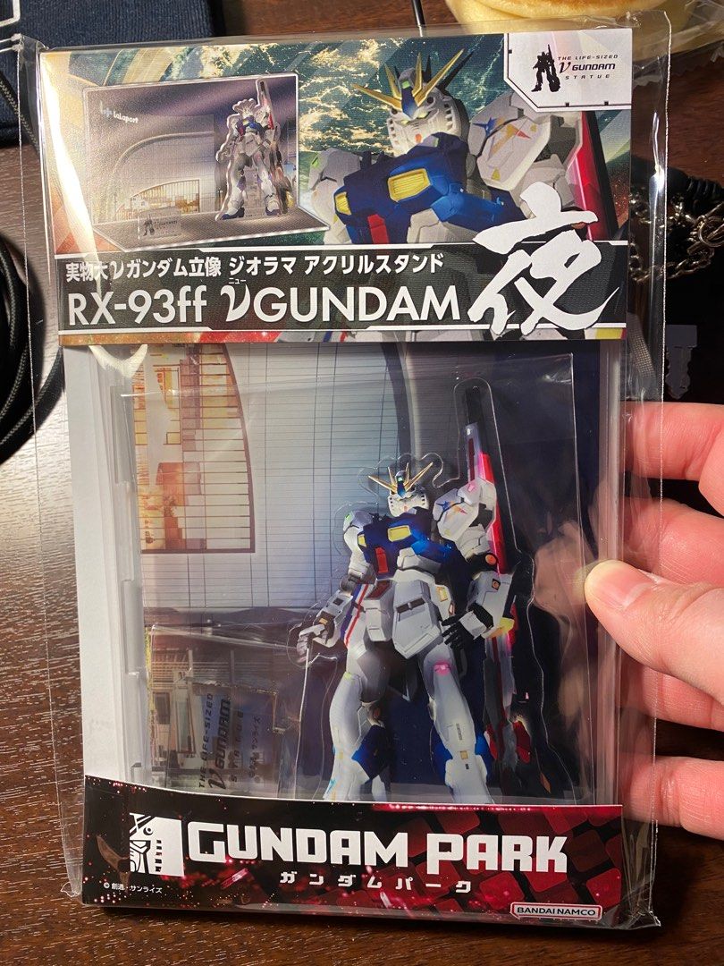 Fukuoka Gundam Park Nu Gundam Rx-93ff stand, Hobbies & Toys, Toys & Games on Carousell