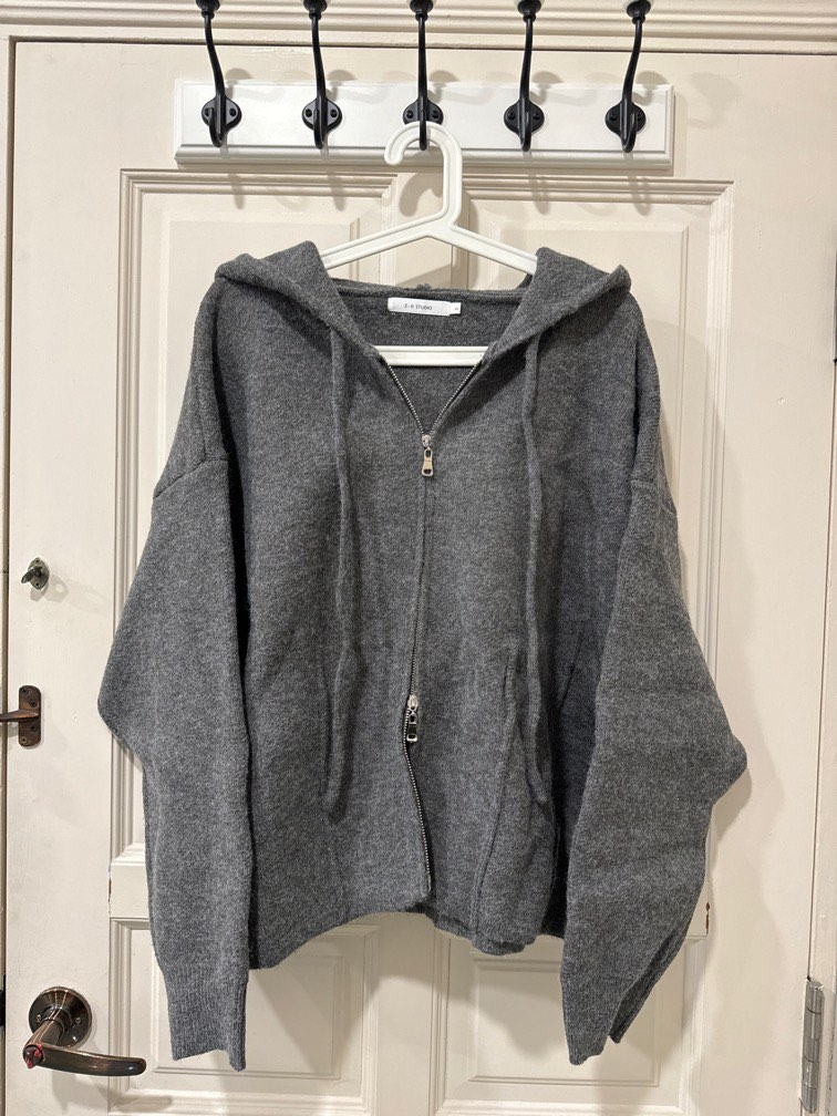 Grey Oversized Jacket, Women's Fashion, Coats, Jackets and Outerwear on ...