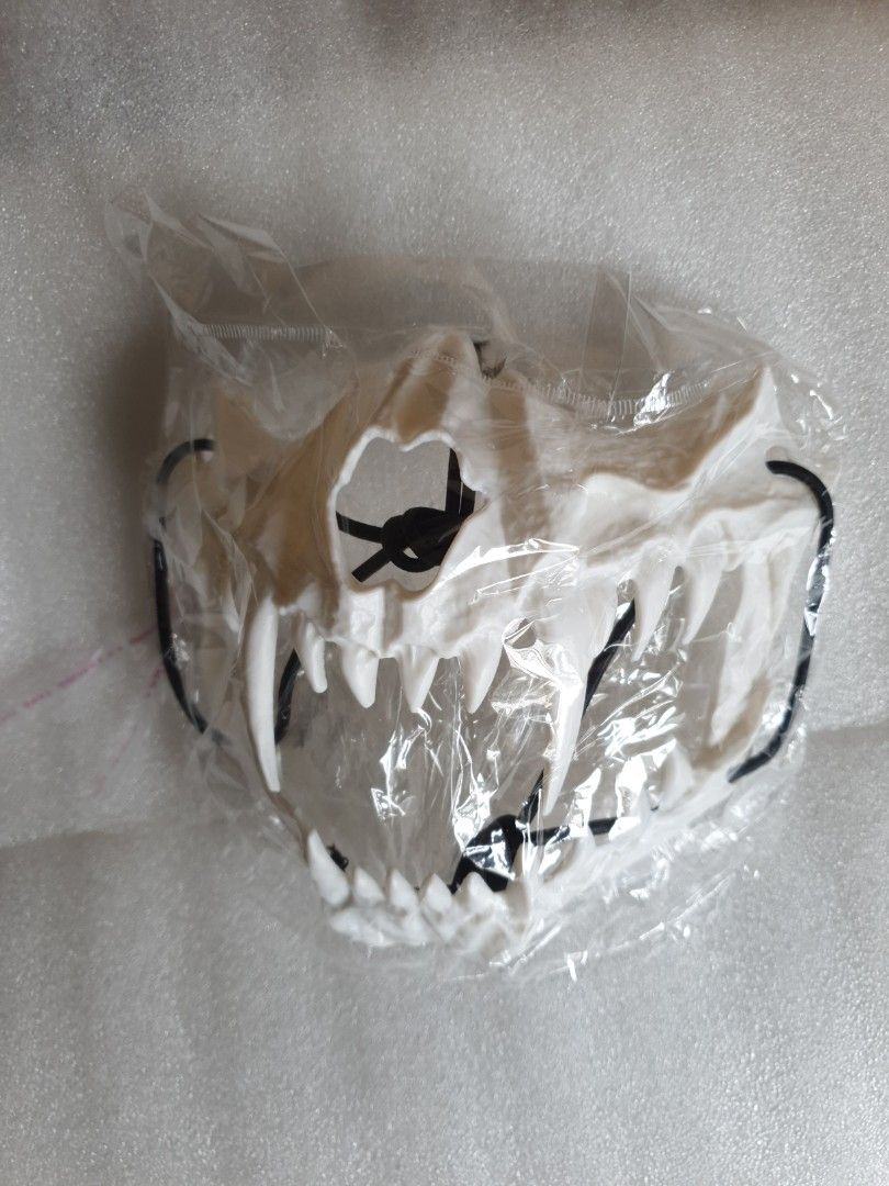Halloween Horror Mask Bone Skull Long Teeth Demon Mask Japanese Mask ...