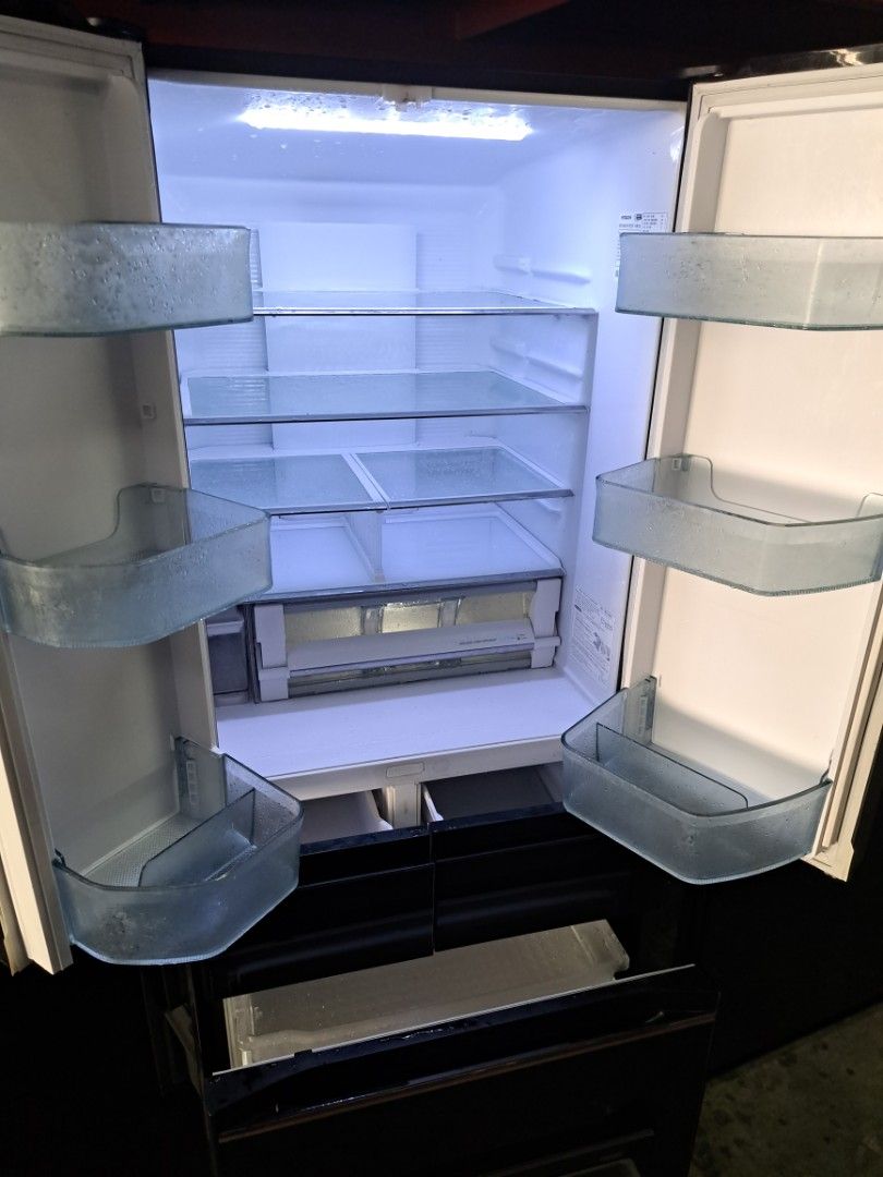 Look new Hitachi glass door Refrigerator Fridge inverter 401L net ...