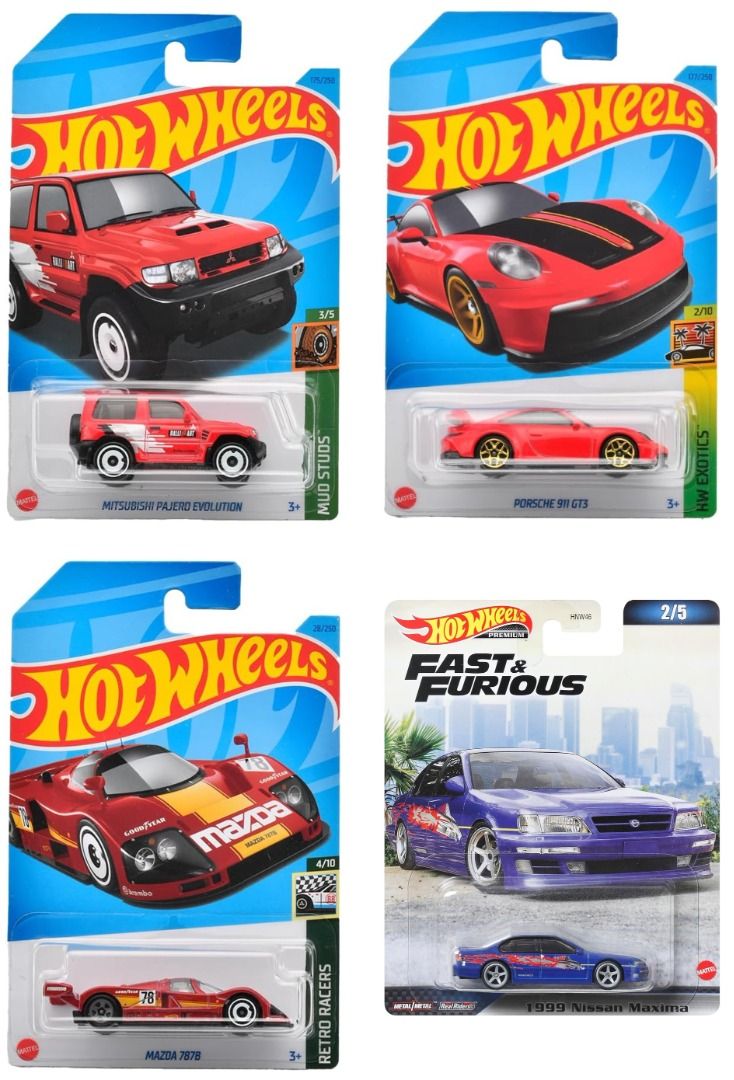 HOT WHEELS Mitsubishi Pajero Evolution (HNK25) / Porsche 911 GT3 (HNK26 ...