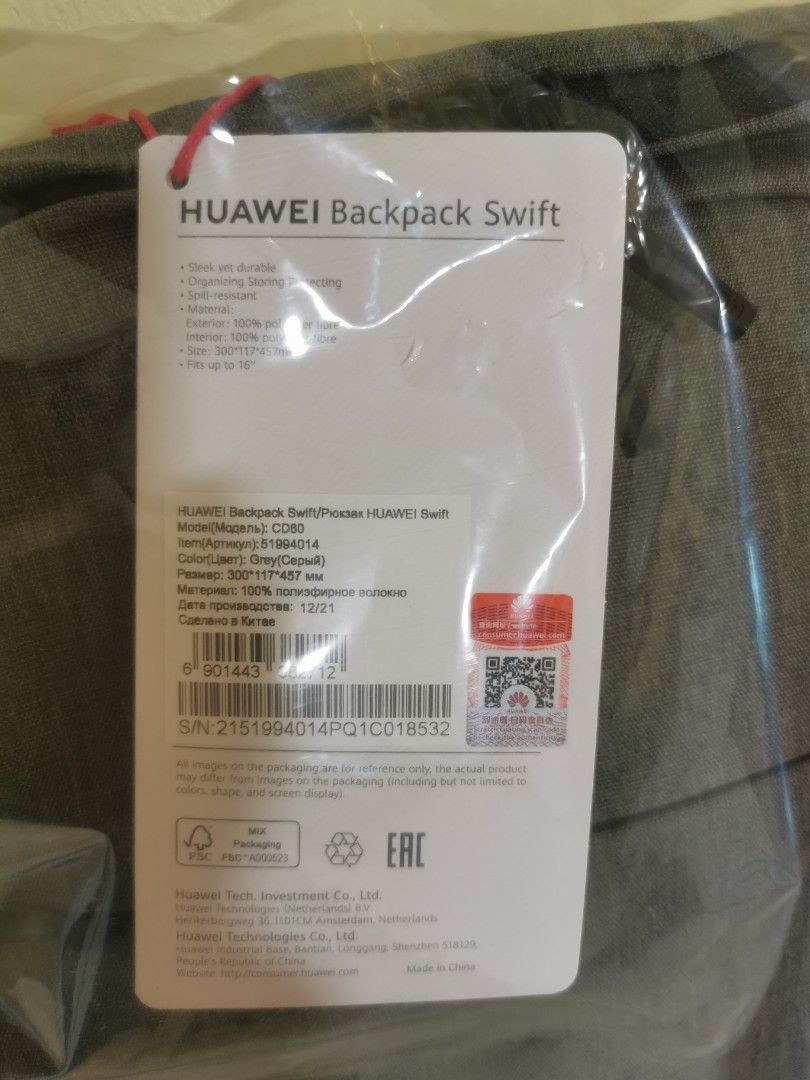 Huawei Backpack Swift, Computers & Tech, Parts & Accessories, Laptop ...