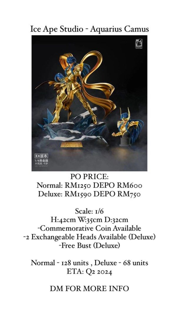 Ice Ape Studio - Aquarius Camus, Hobbies & Toys, Toys & Games on Carousell