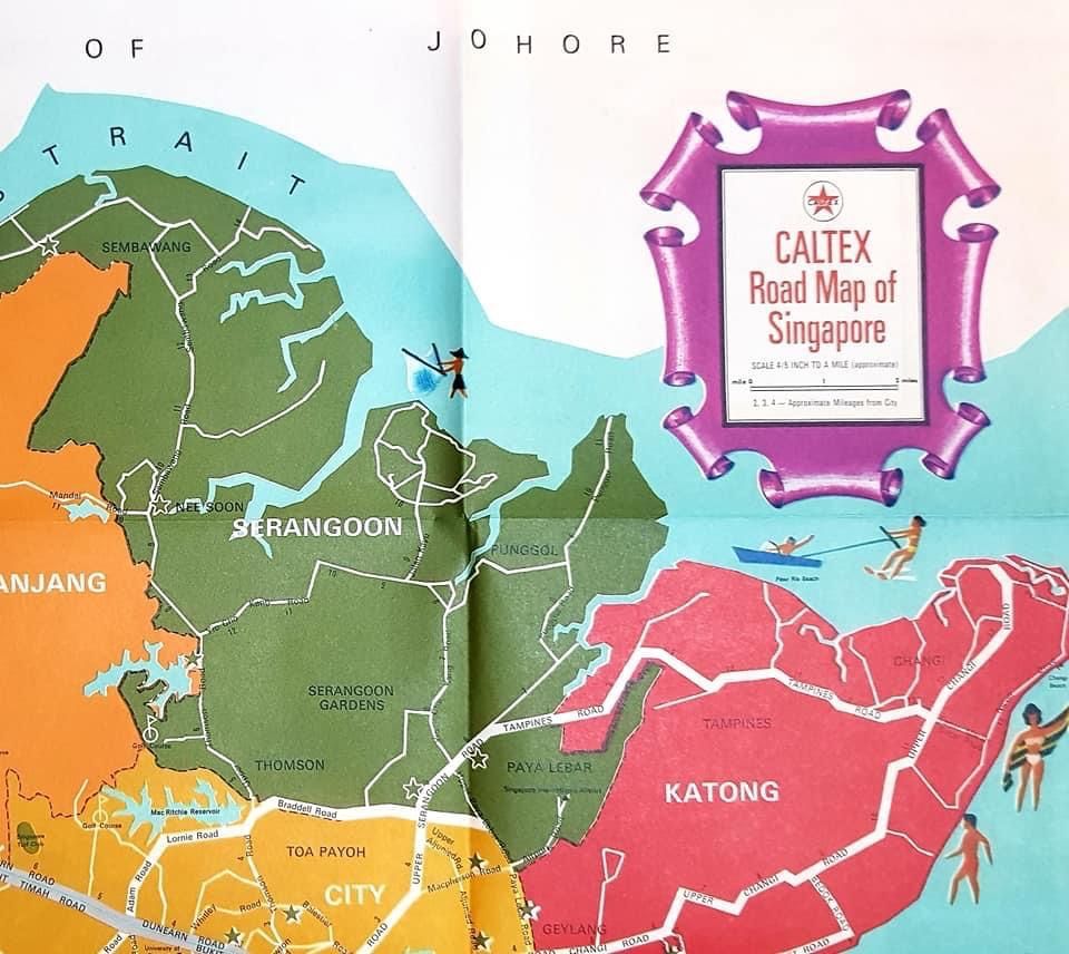 Iconic Retro 1968 Singapore Caltex Road Map Original , Hobbies & Toys ...