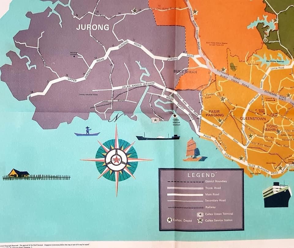 Iconic Retro 1968 Singapore Caltex Road Map Original , Hobbies & Toys ...