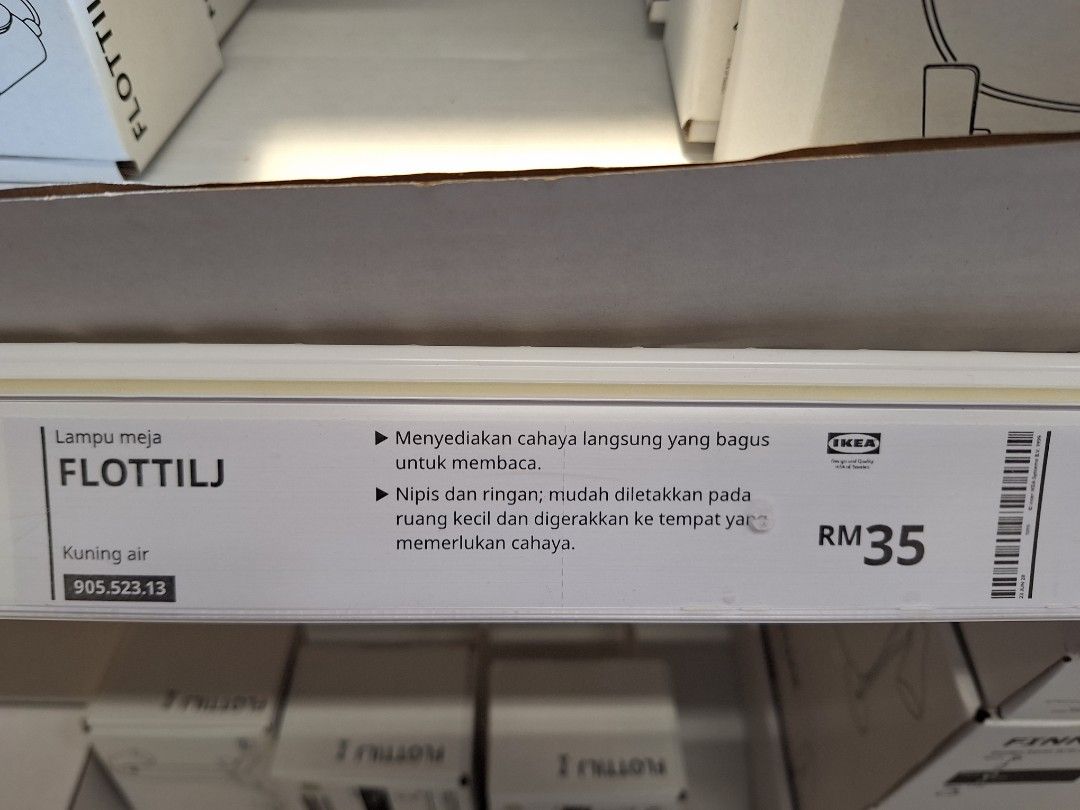 IKEA FLOTTILJ mini desk lamp, Furniture & Home Living, Lighting & Fans ...