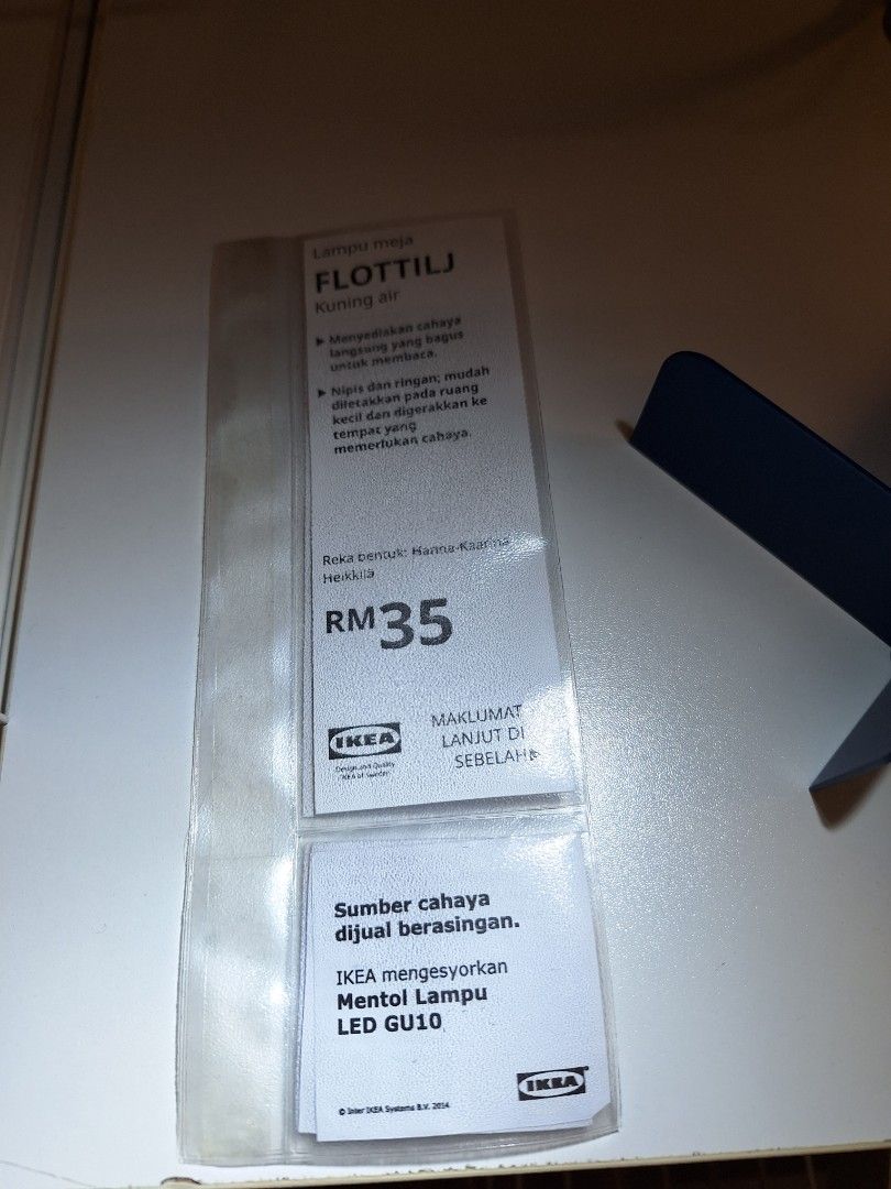 IKEA FLOTTILJ mini desk lamp, Furniture & Home Living, Lighting & Fans ...