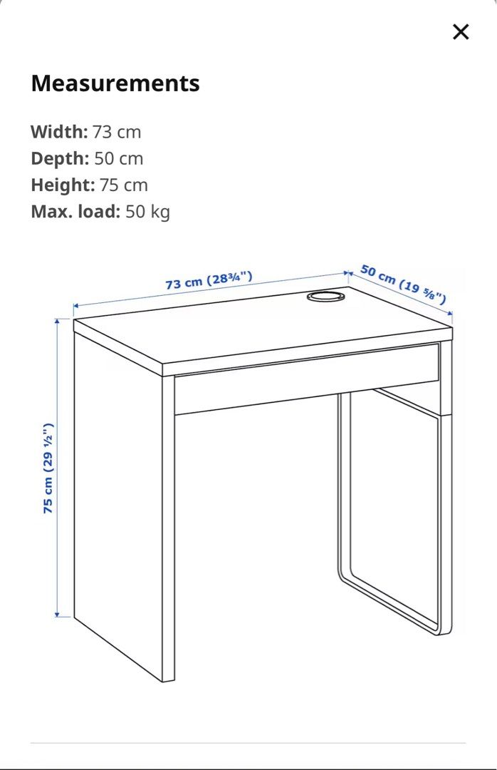 IKEA Micke Desk, Furniture & Home Living, Furniture, Tables & Sets on ...