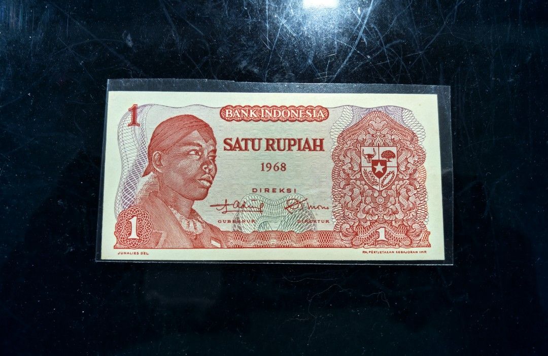 Indonesia 1968 1 Rupiah Banknote Currency UNC, Hobbies & Toys ...