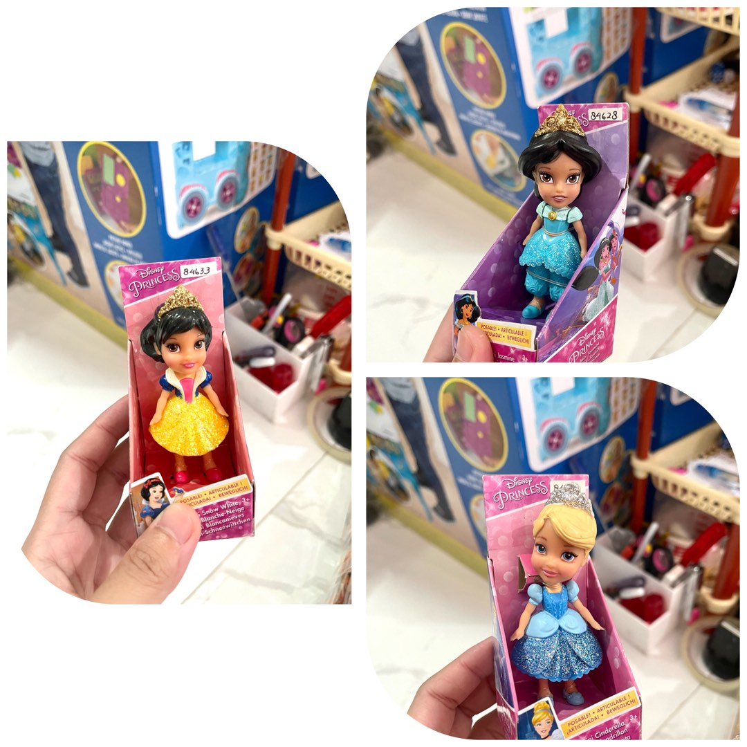 Jakks Disney princess mini cinderella snow white jasmine, Bayi & Anak ...