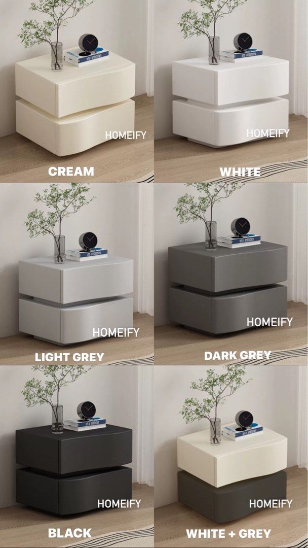 JUSTIN Modern LED Bedside Table, Furniture & Home Living, Furniture ...