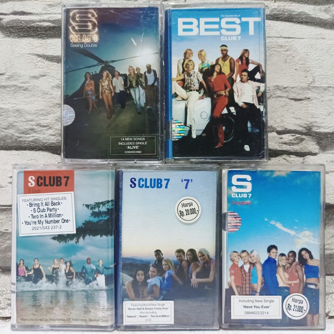 Kaset Pita S Club 7 S Club '7' Sunshine Seeing Double BEST The Greatest ...