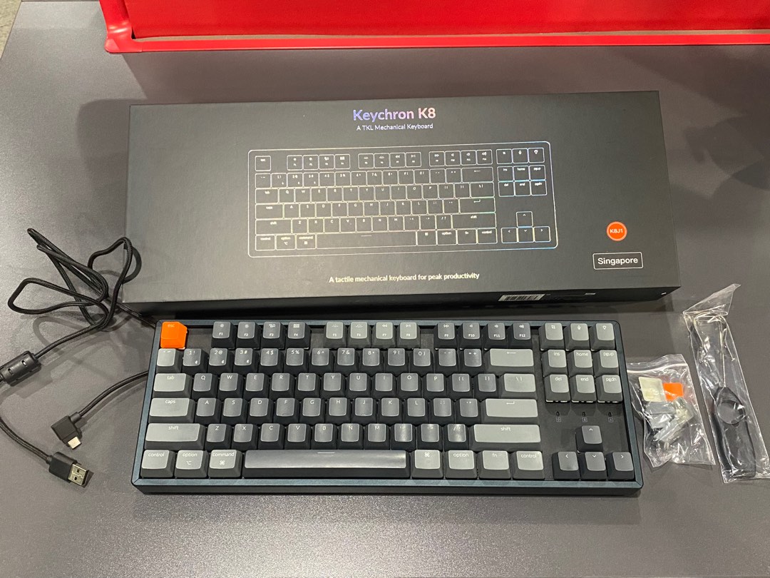 Keychron K8 Wireless Mechanical Keyboard with Red Switches and RGB ...