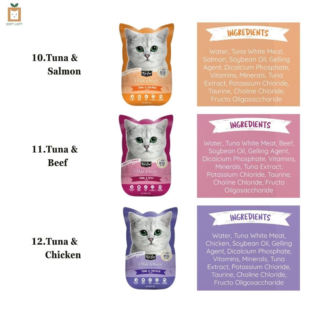 Kit Cat Petite Pouch Complete & Balanced Wet Cat Food For Cats (70g) (7 ...