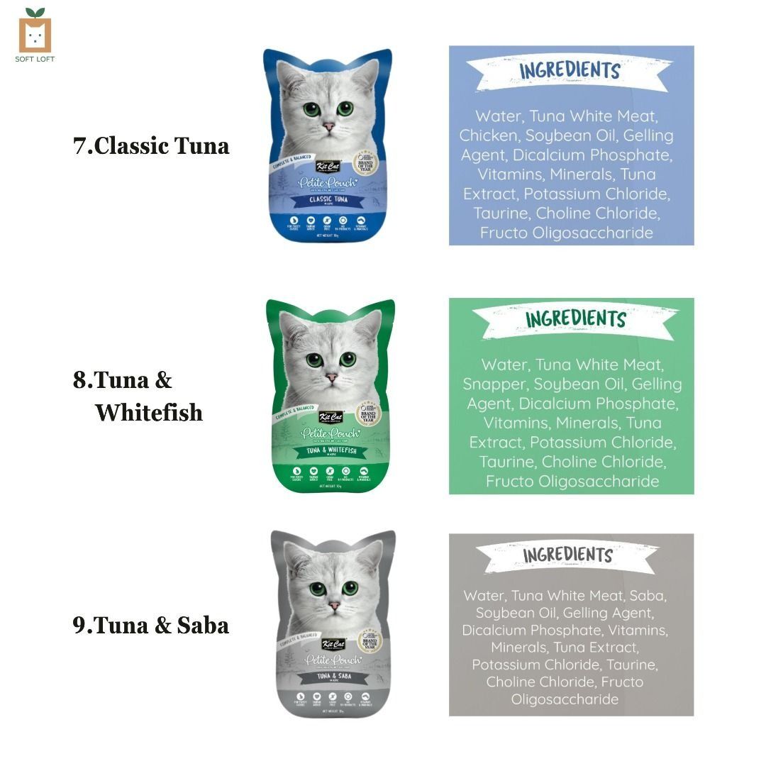 Kit Cat Petite Pouch Complete & Balanced Wet Cat Food For Cats (70g) (7 ...