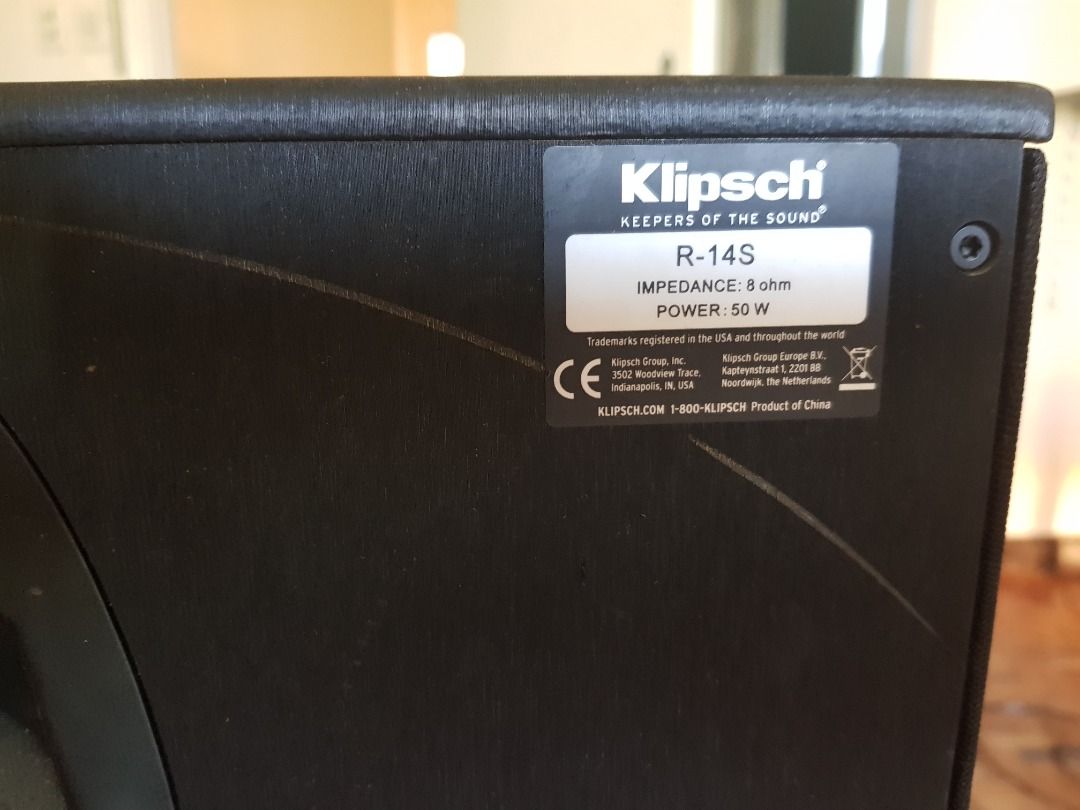 KLIPSCH r14s surround speaker, Audio, Soundbars, Speakers & Amplifiers ...