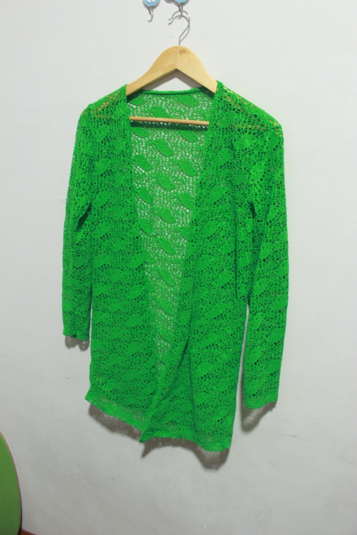 Knitted Beach Cover Up, Women's Fashion, Tops, Longsleeves on Carousell