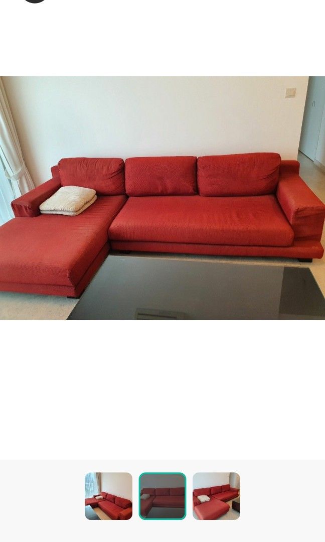 L Shape Sofa(moving out), Furniture & Home Living, Furniture, Sofas on ...