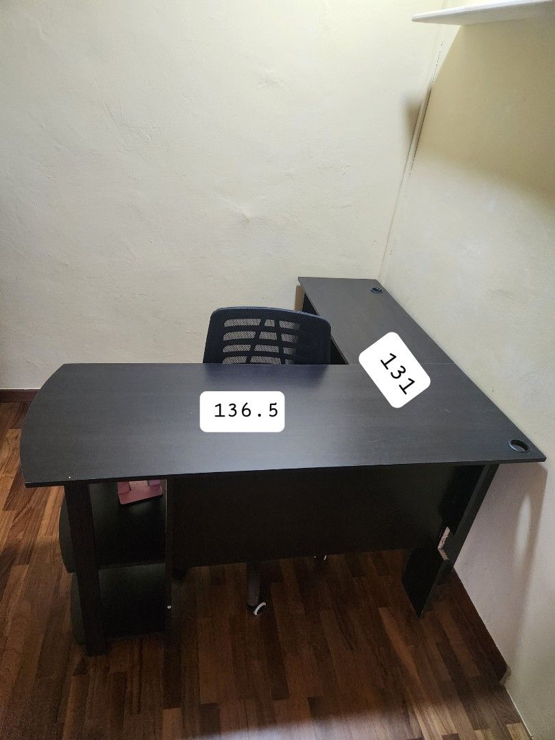 L Shaped Study Table, Furniture & Home Living, Furniture, Tables & Sets ...