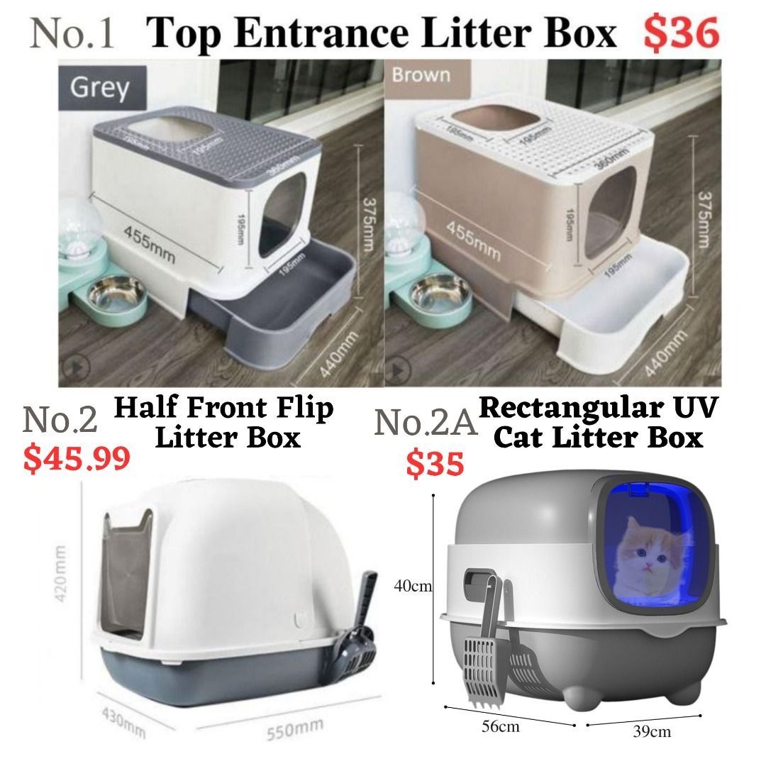 [LARGE CLOSED LITTER BOX] Enclosed Cat Litter Box Extra Large Cat ...