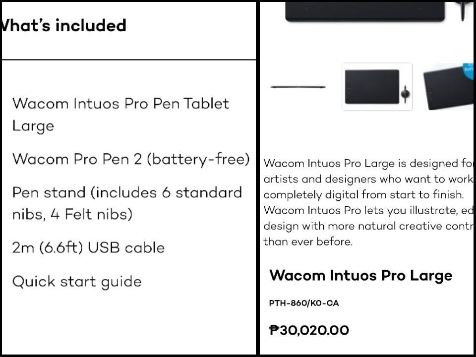 (Large) Wacom Intuos Pro PTH-680 / K0-AX Creative Pen Drawing Graphic ...
