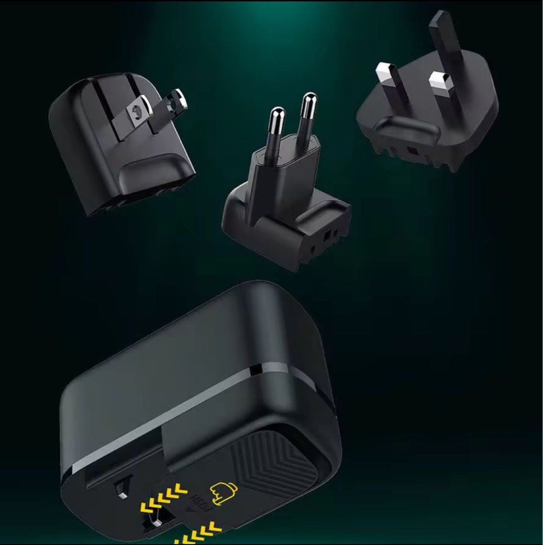 LDNIO Q367 65W GaN Fast Charger with 3 usb type-C and replacable UK,EU ...