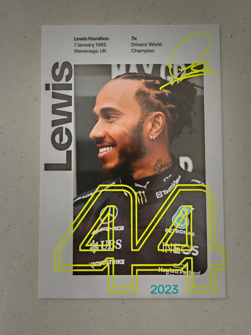Lewis Hamilton 2023 F1 Driver Card, Hobbies & Toys, Collectibles ...