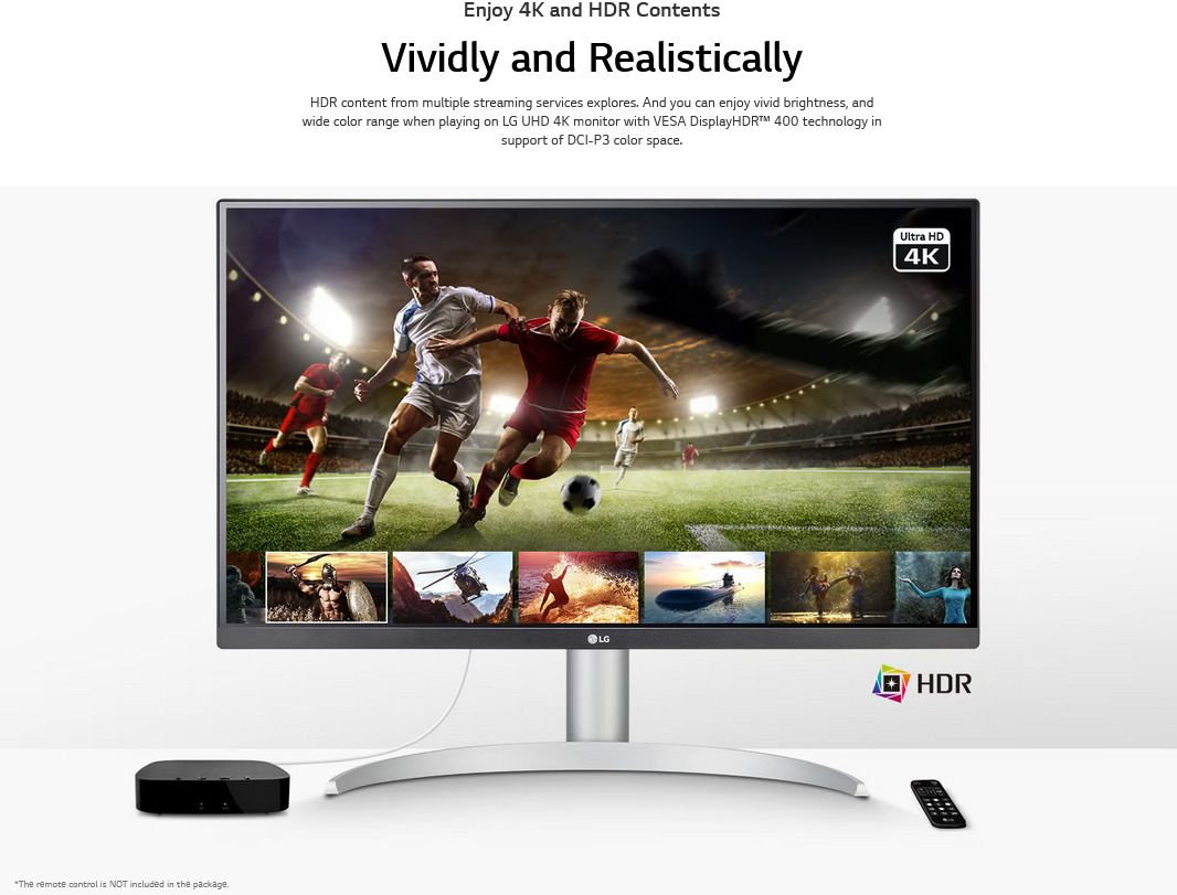 LG 27" Ultrafine 27UP650N-W 27UP650 IPS 4K UHD HDR10 Freesync 60Hz 5ms ...