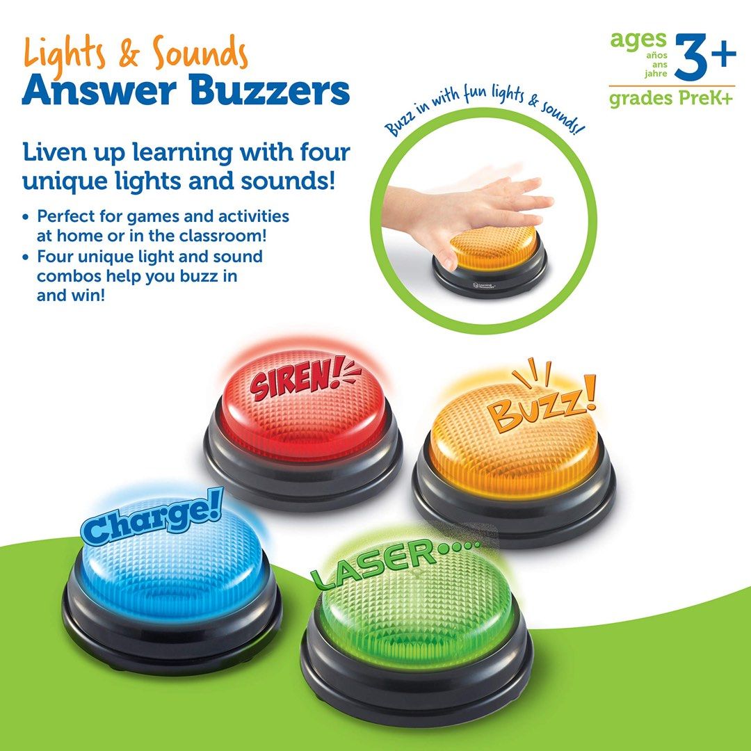 Light & Sound buzzers - Brand Learning Resources, Hobbies & Toys, Toys ...