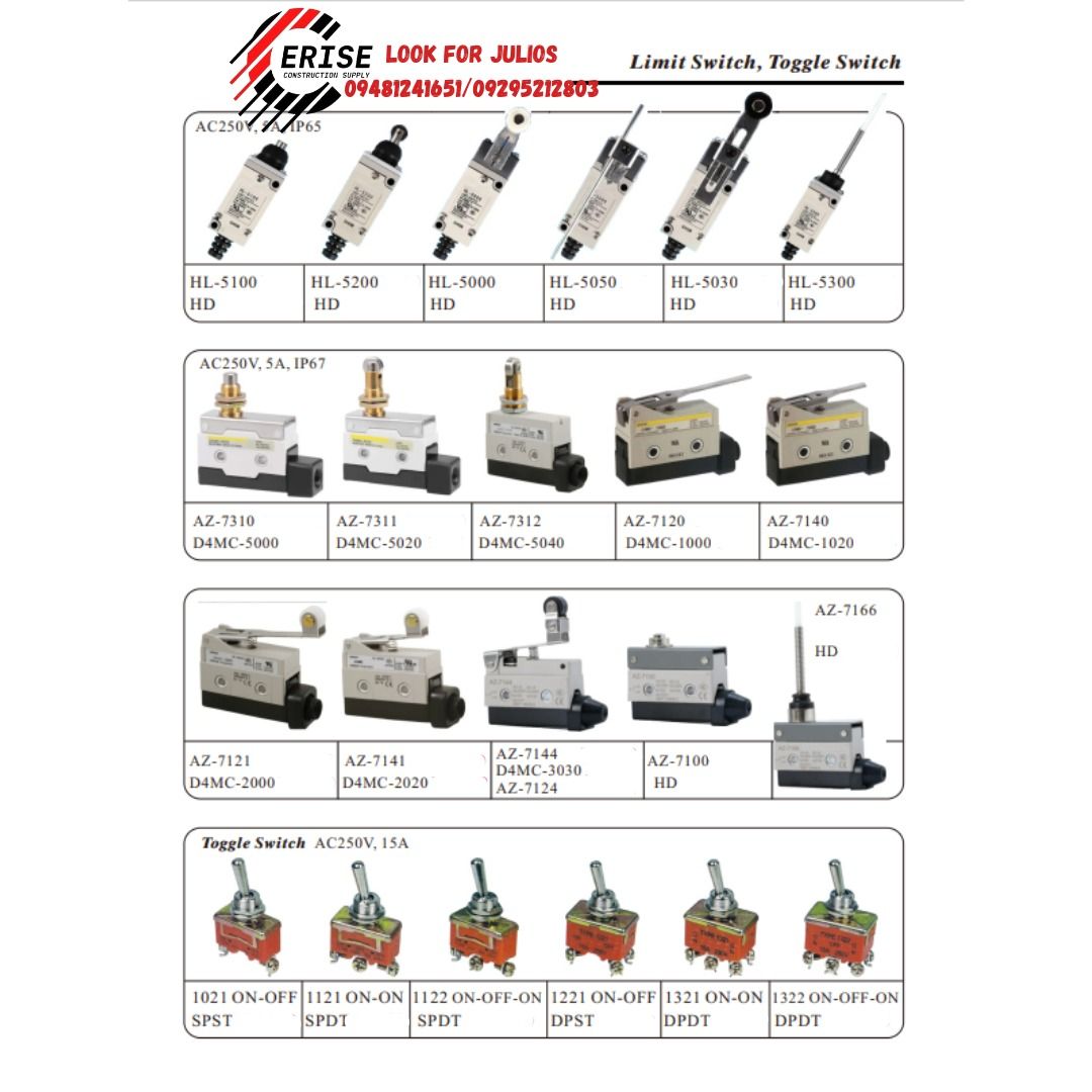Limit Switch, Toggle Switch, Commercial & Industrial, Construction ...