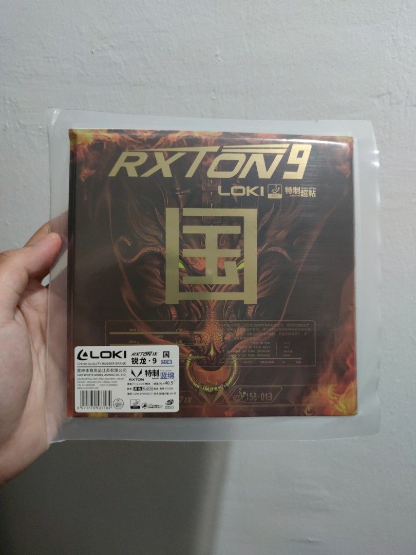 LOKI RXTON 9 Super Sticky Table Tennis Rubber Pips in Blue Sponge ...