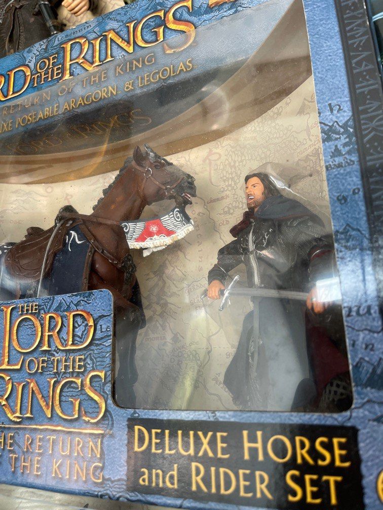LOTR Lord of the Rings Toybiz Aragorn with Brego deluxe Horse and Rider ...