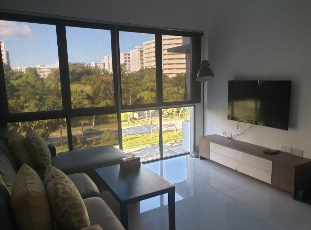 L-Shape sofa from Courts hougang/kovan, Furniture & Home Living ...